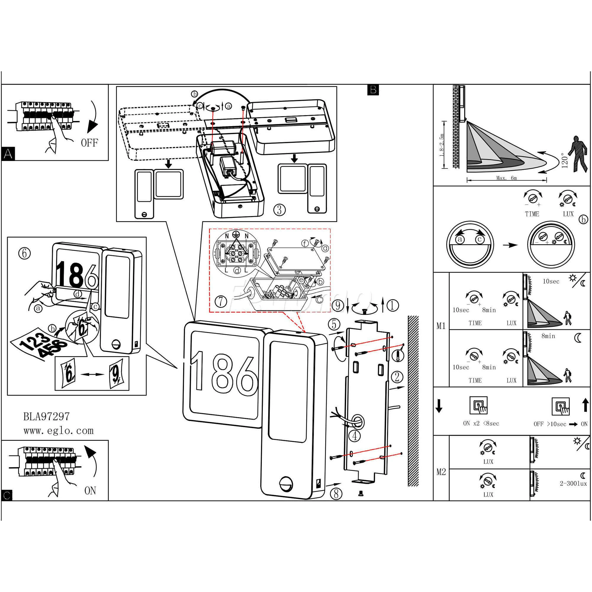 97297 Настенный светильник уличный Eglo Cheira 97297, цена 2990 руб.